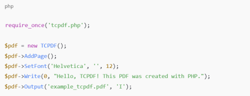 TCPDF and FPDF in PHP TCPDF and FPDF in PHP