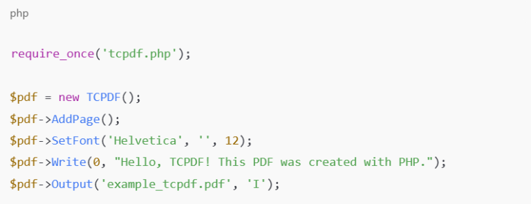 TCPDF and FPDF in PHP TCPDF and FPDF in PHP